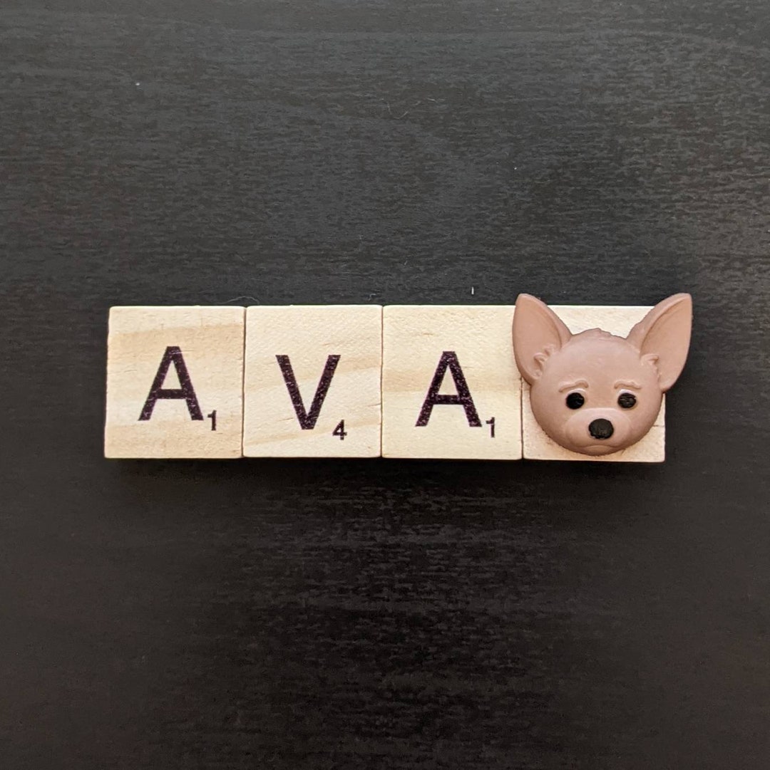 Personalized Dog Name Scrabble Tile Fridge Magnet | Gift for Dog Mom ...