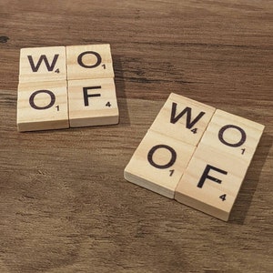 Meow Woof Scrabble Tile Magnets Set of 2 Fridge Magnets | Gift for Cat ...