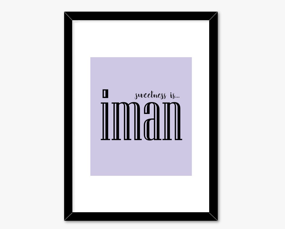 Set of Three Prints Islam Iman & Ihsan Typography Islamic Art Islamic ...