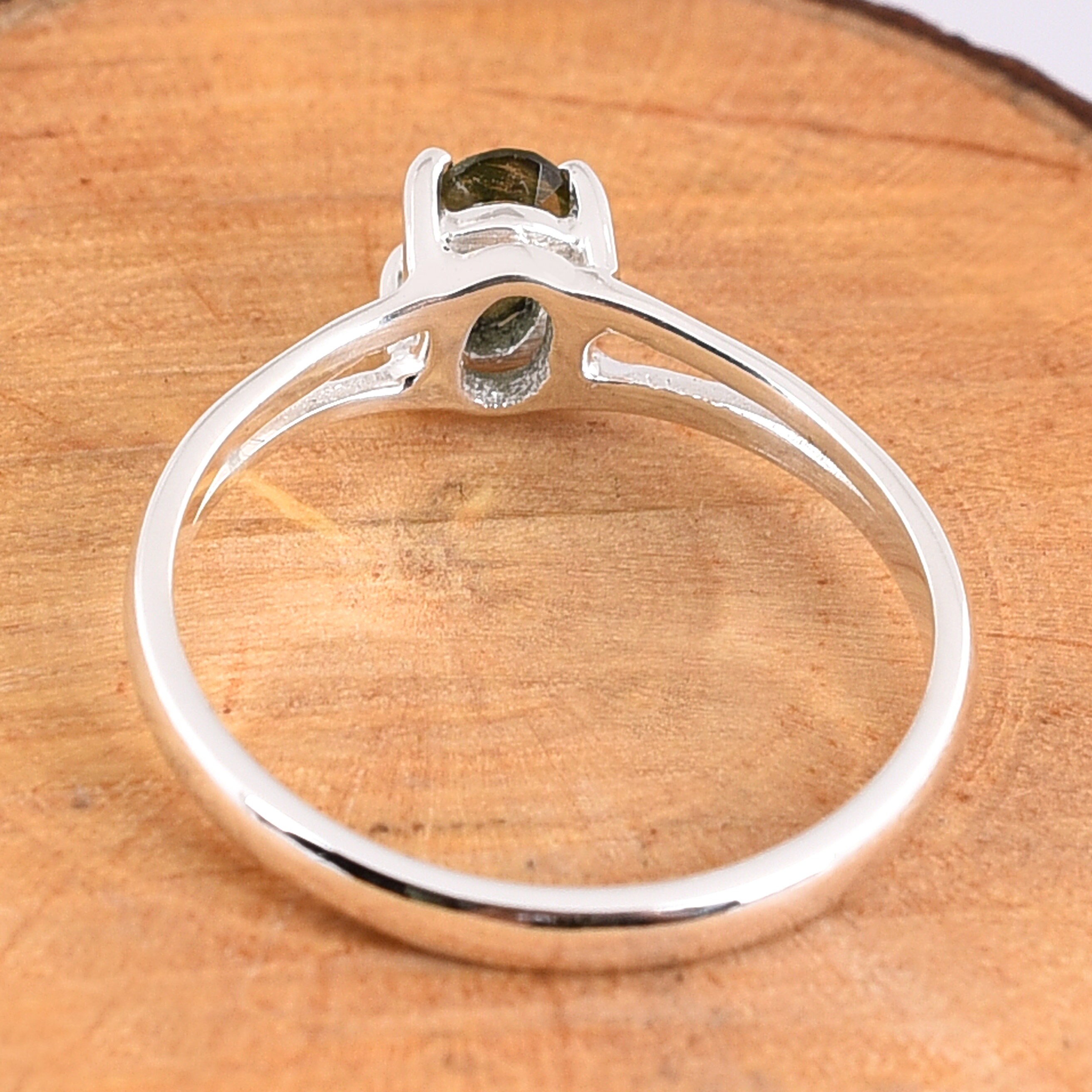 Moldavite Cut Stone Ring Raw Moldavite Moldavite Sterling | Etsy