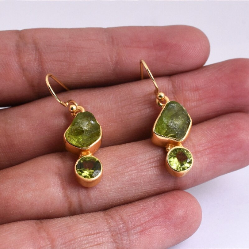 Peridot Earrings - Etsy