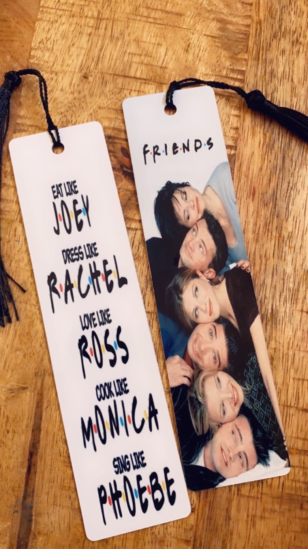 Friends TV Show Bookmark Handmade Eat Like Joy Love Like - Etsy
