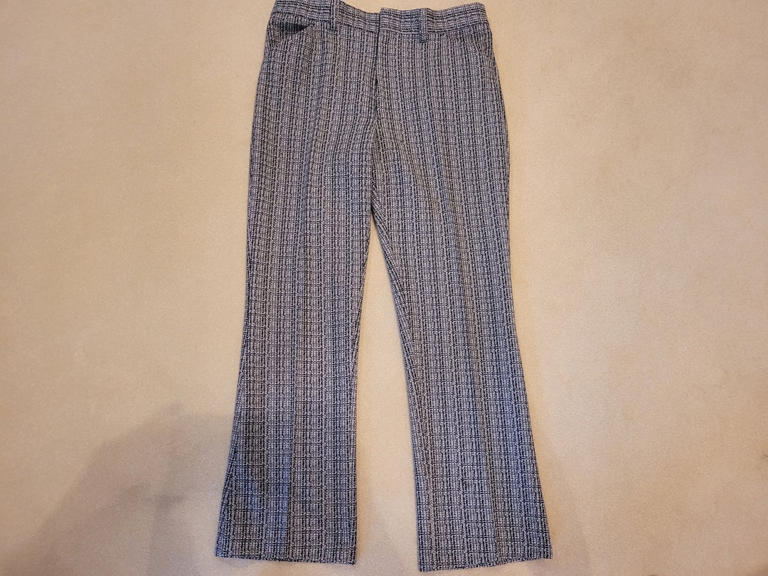Men's Montgomery Ward 1970's Plaid Slacks - Sz 36/31 1/2 - Flared Legs ...