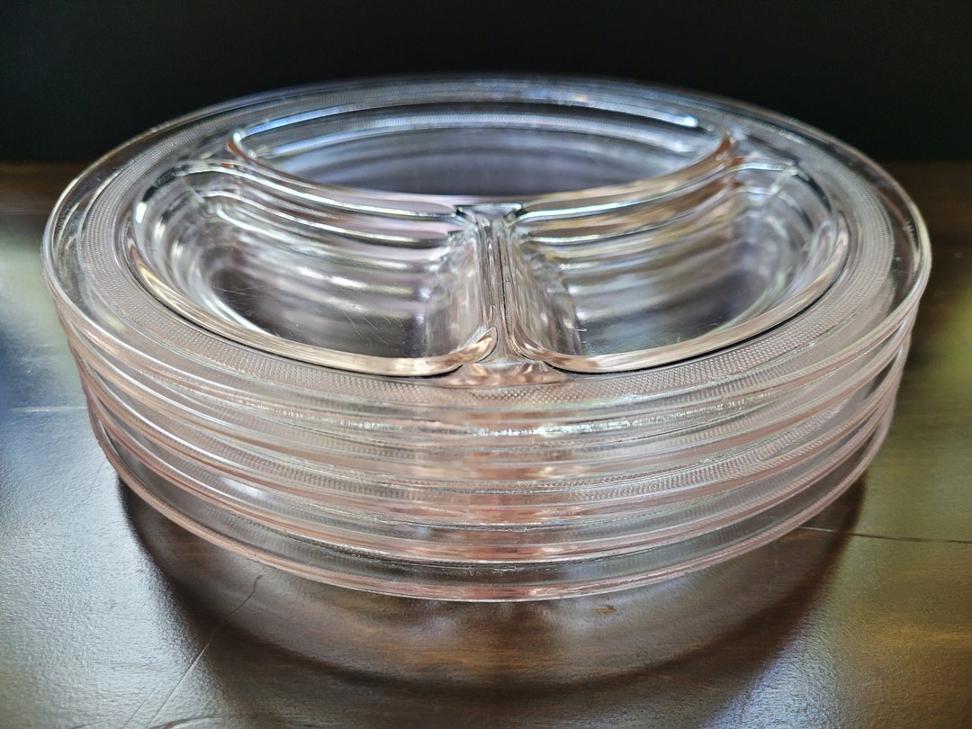 5 Smith Glass "homestead" Pink 9" Grill Plates - Etsy