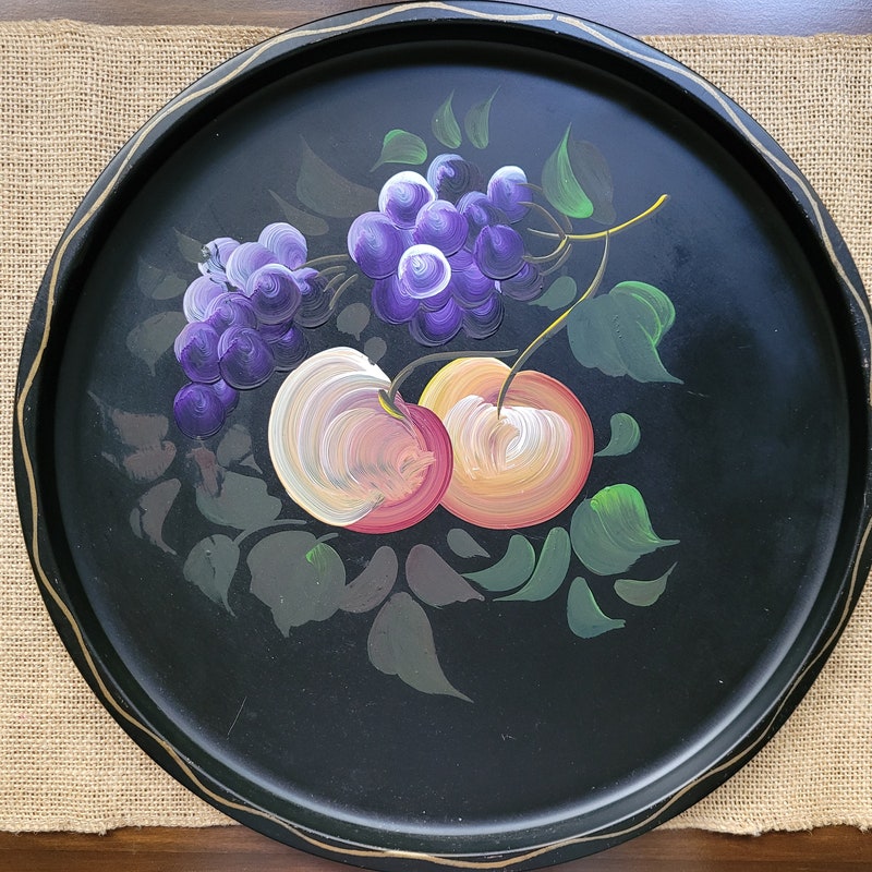Tole Painted Tray - Etsy