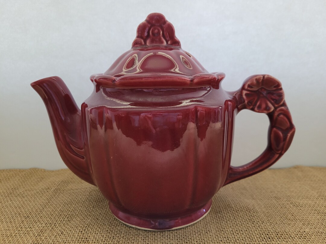 Shawnee Pottery Teapot With Flower on Lid and Handle - Etsy