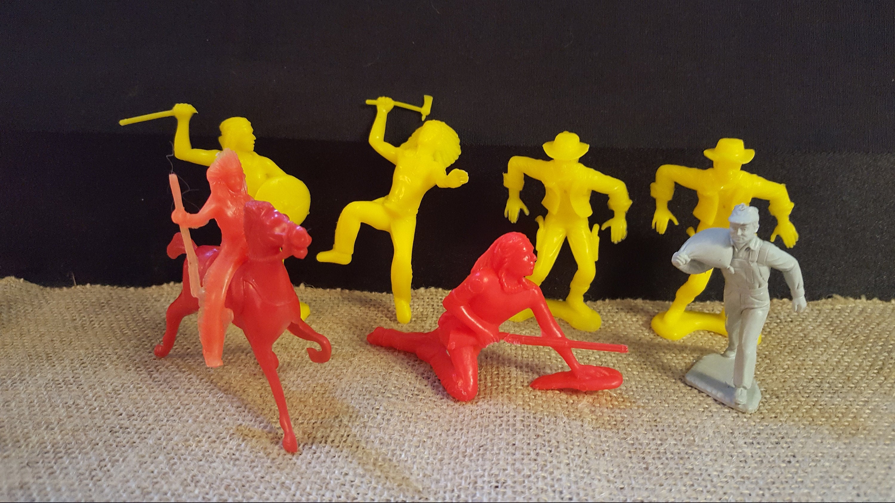 Vintage Marx Army Men Cowboys And Indians And Astronauts