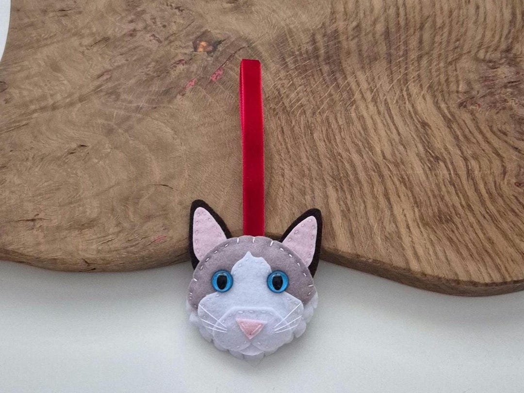 Ragdoll Cat Felt Decoration | Felt Cat Christmas Ornament/bauble ...