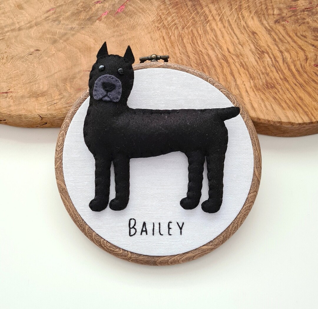 Custom Cane Corso Hoop Decoration | Personalised Felt Dog Ornament ...