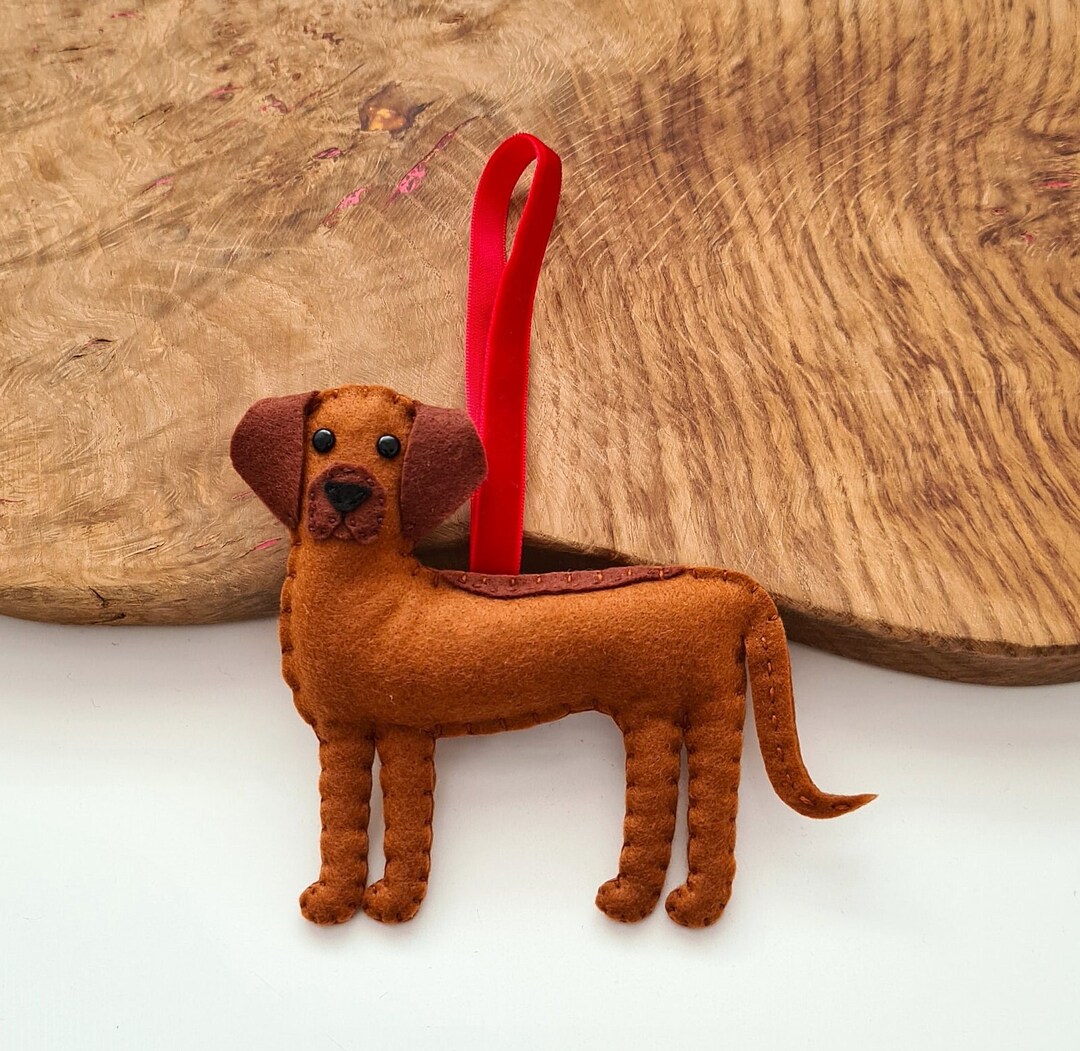 Custom Rhodesian Ridgeback Decoration Personalised Felt Dog Ornament ...
