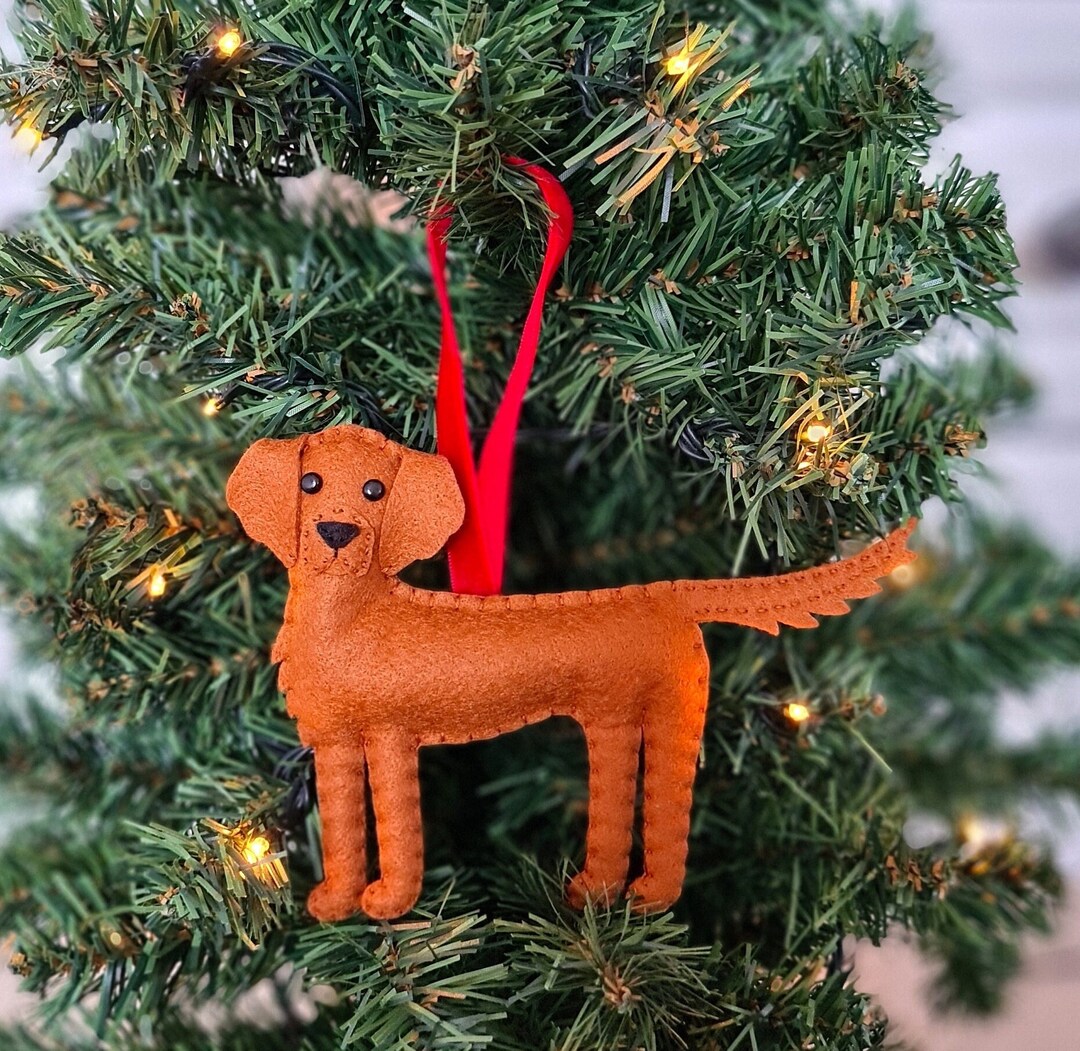 Custom Irish Setter Christmas Decoration | Personalised Felt Dog ...