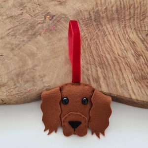 Custom Irish/red Setter Decoration | Personalised Felt Dog Christmas ...