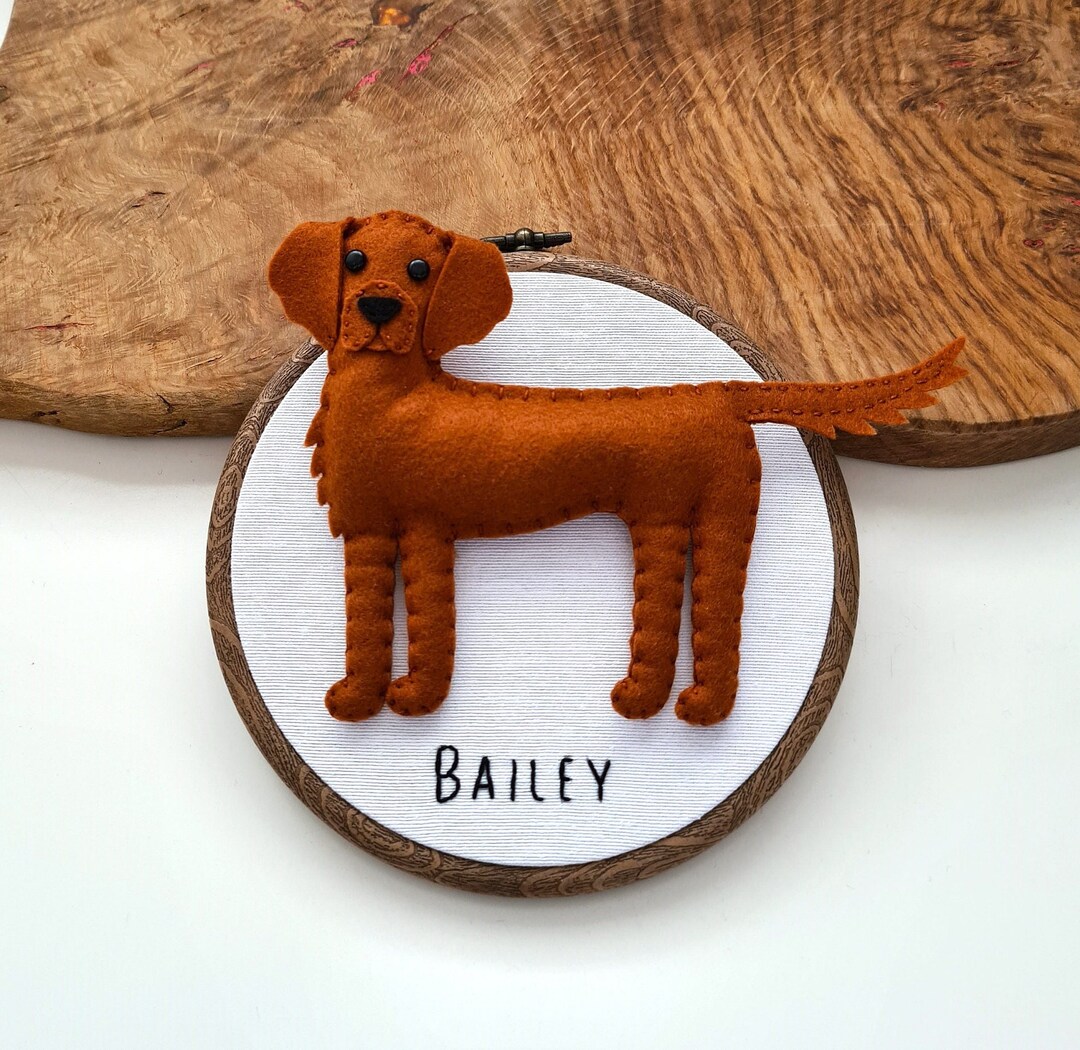 Custom Irish/red Setter Hoop Decoration | Personalised Felt Dog ...