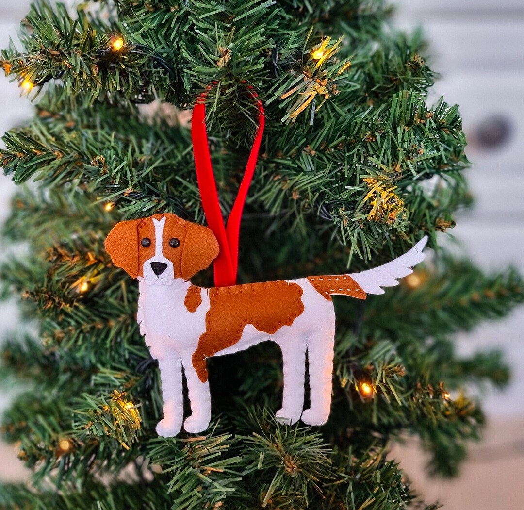 Custom Irish Red & White Setter Christmas Decoration | Personalised ...