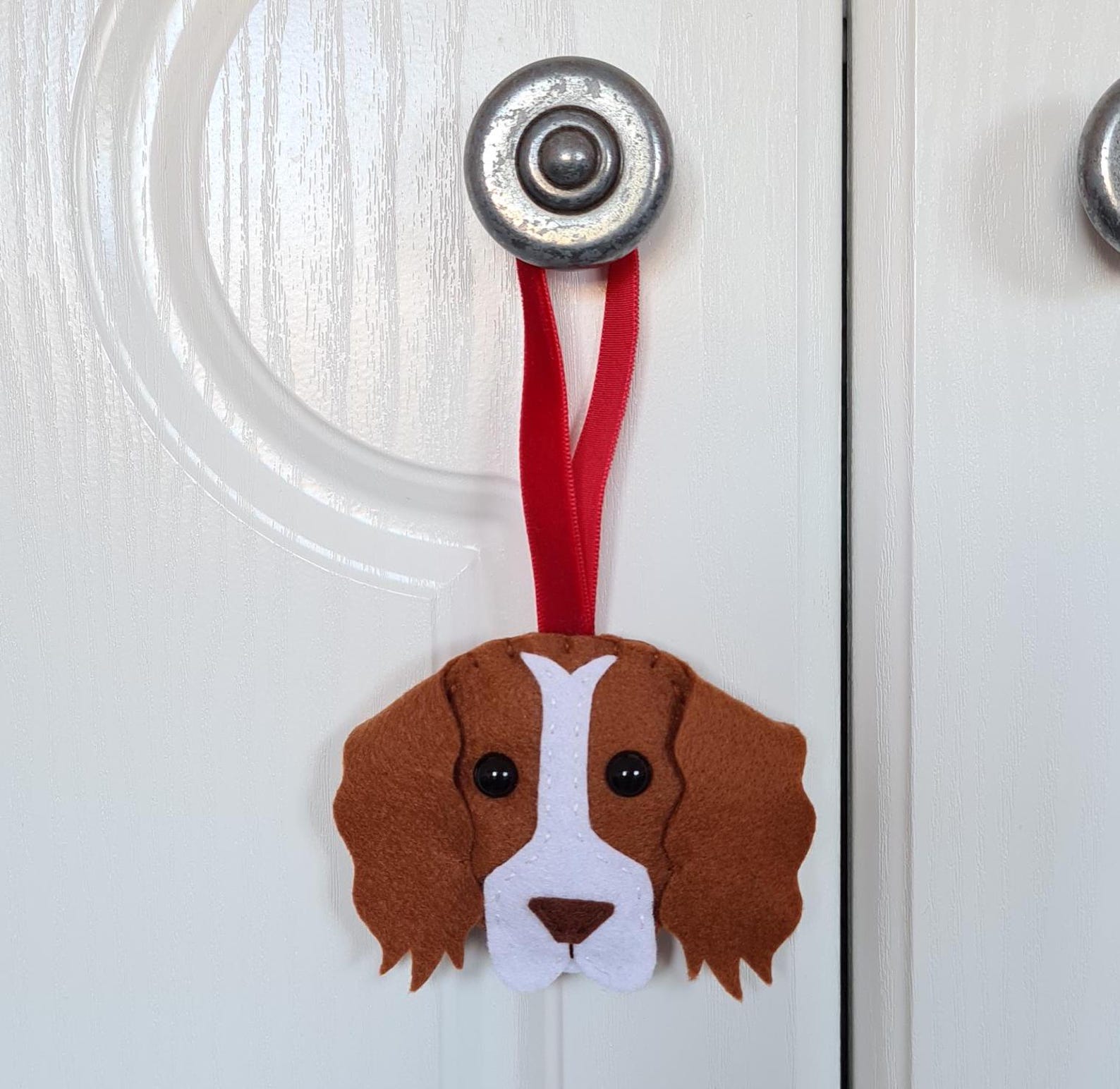 Custom Irish Red & White Setter Decoration | Personalised Felt Dog ...