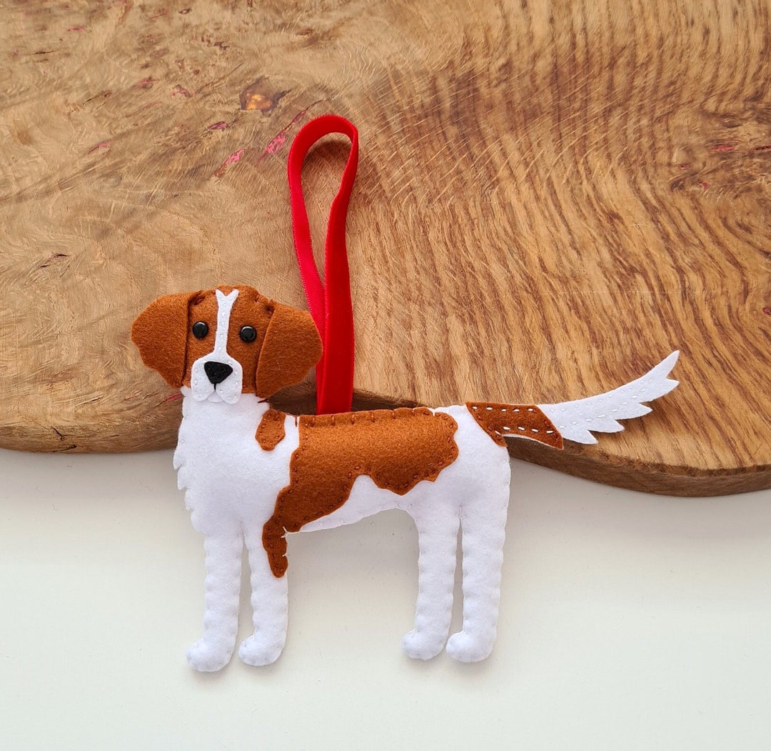 Custom Irish Red & White Setter Decoration | Personalised Felt Dog ...