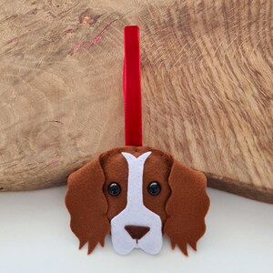 Custom Irish Red & White Setter Decoration | Personalised Felt Dog ...