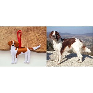 Custom Irish Red & White Setter Christmas Decoration | Personalised ...