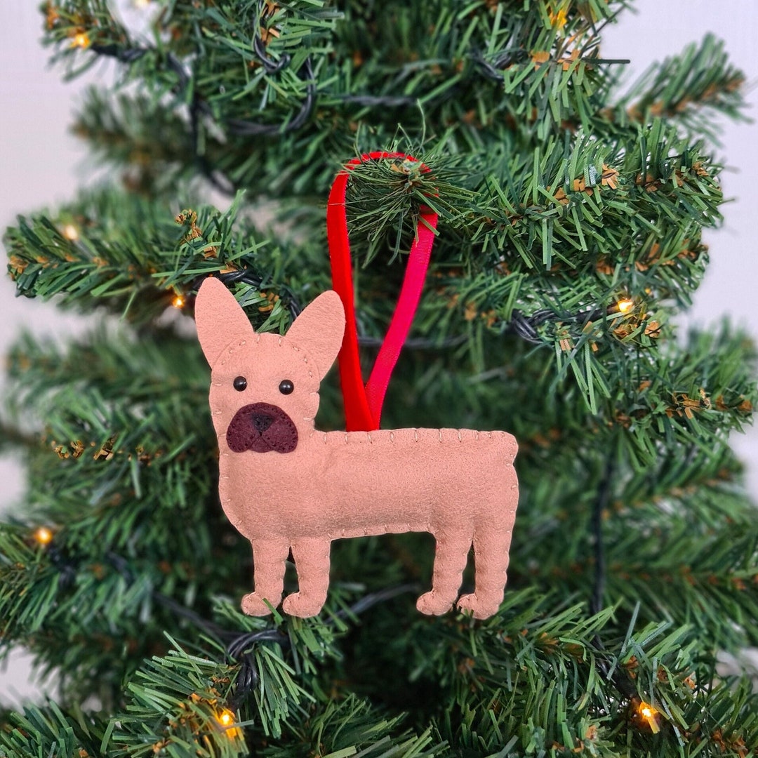 Custom French Bulldog/frenchie Christmas Decoration | Personalised Felt ...