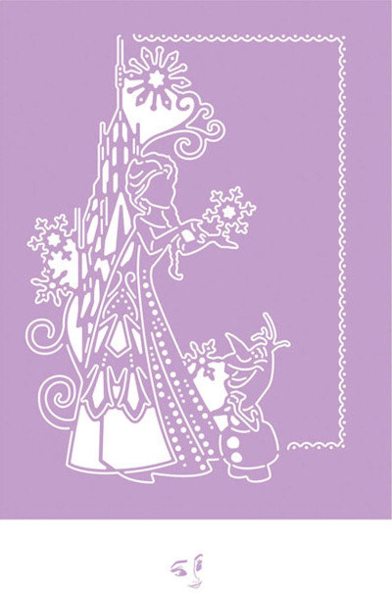 Disney Frozen Craft Cutting Dies Elsa Die & Stamp Set Melded Castle ...