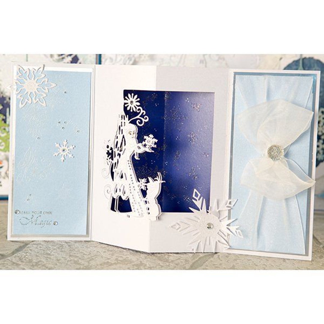 Disney Frozen Craft Cutting Dies Elsa Die & Stamp Set Melded Castle ...