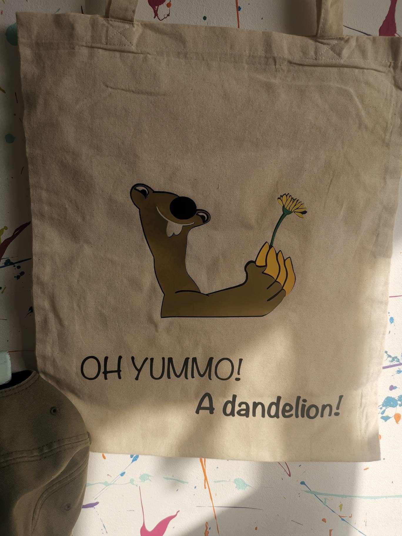 Sid the Sloth Ice Age Oh Yummo a Dandelion Canvas Reusable - Etsy UK