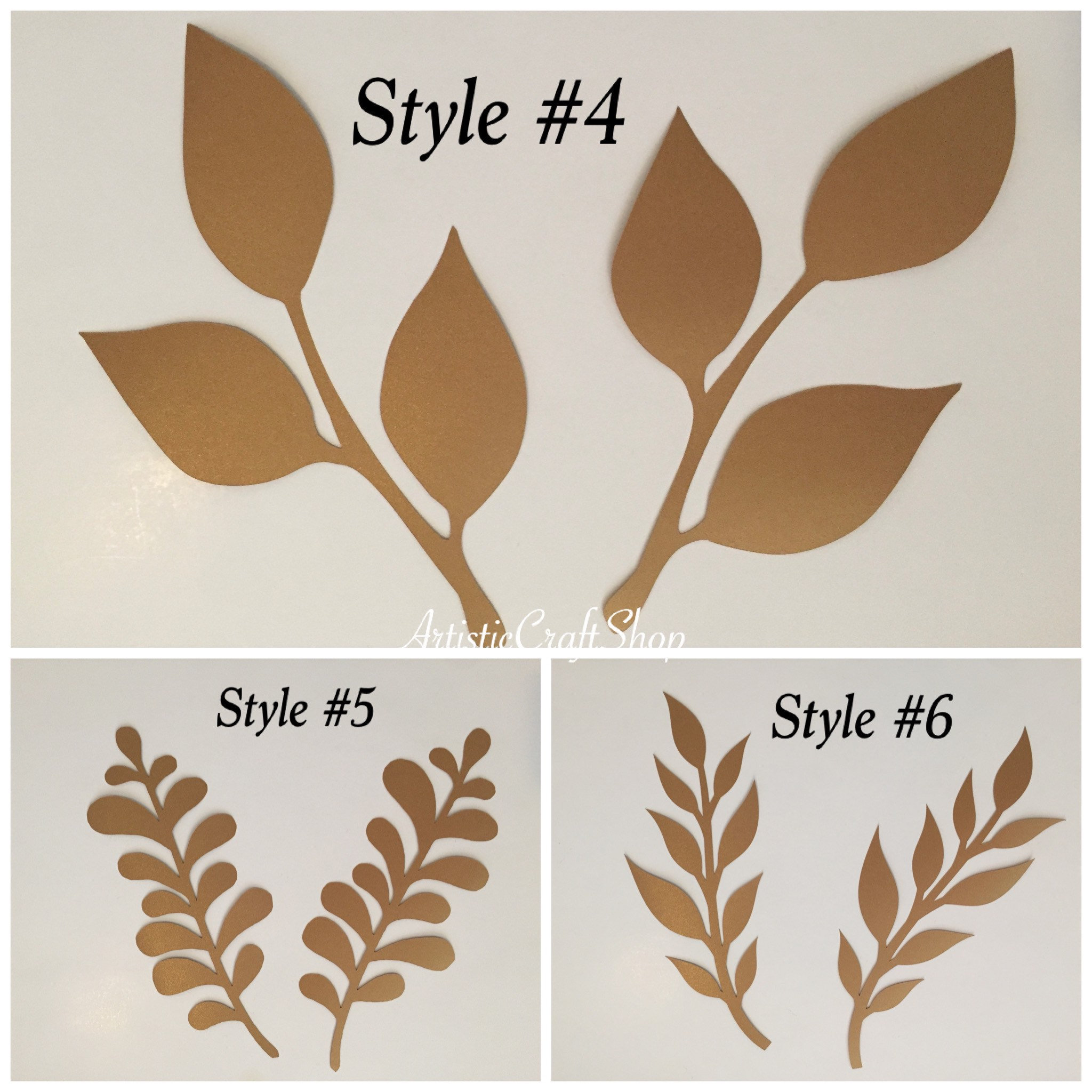 Paper Leaves Large Paper Leaves Paper Leaves Cutout Paper - Etsy