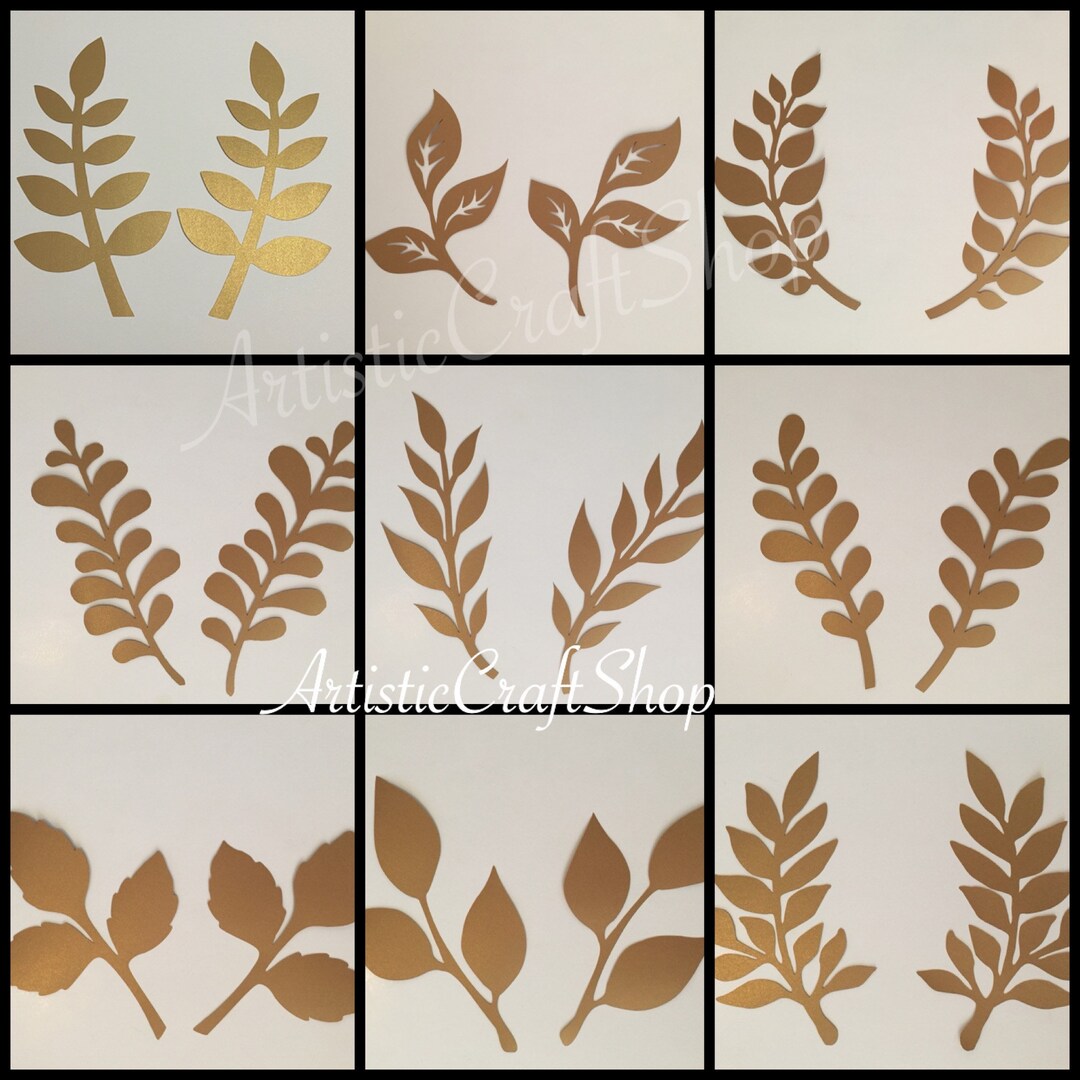 Paper Leaves, Large Paper Leaves, Paper Leaves Cutout, Paper Flower ...