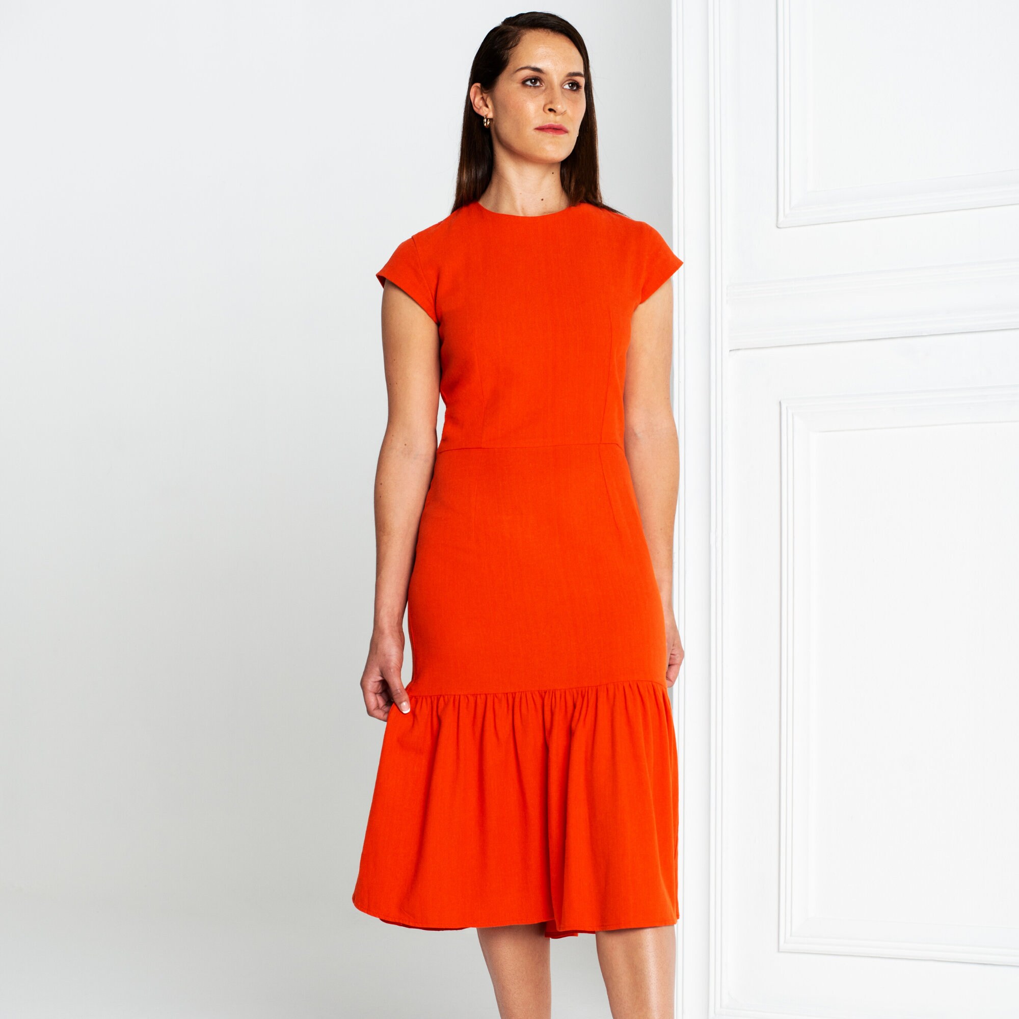 Sari Sheath Dress PDF Sewing Pattern | Sheath Dress | Ruffle Frill Tier ...