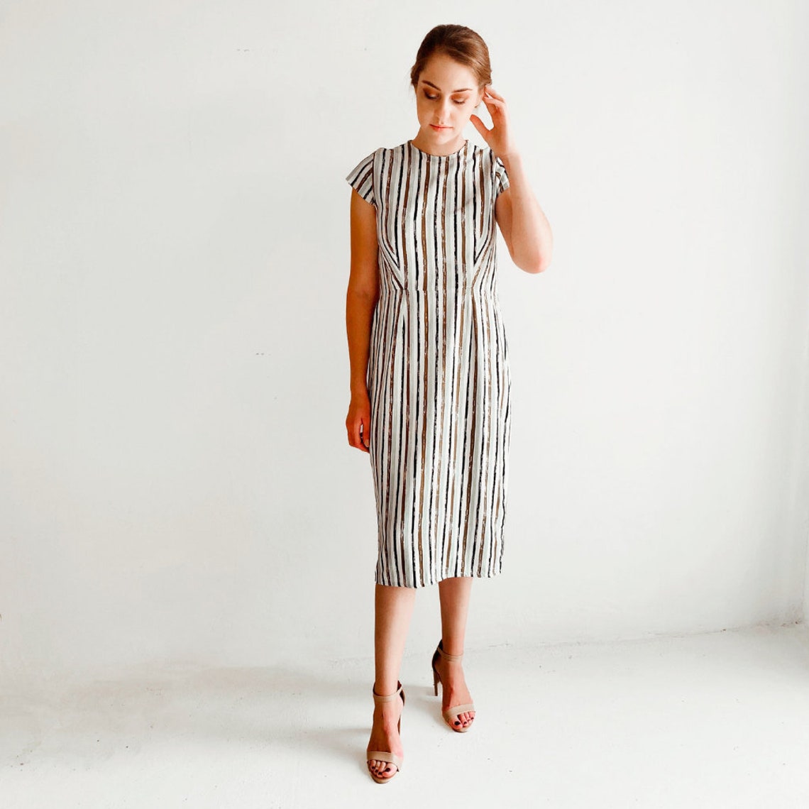 Sari Sheath Dress PDF Sewing Pattern | Sheath Dress | Ruffle Frill Tier ...