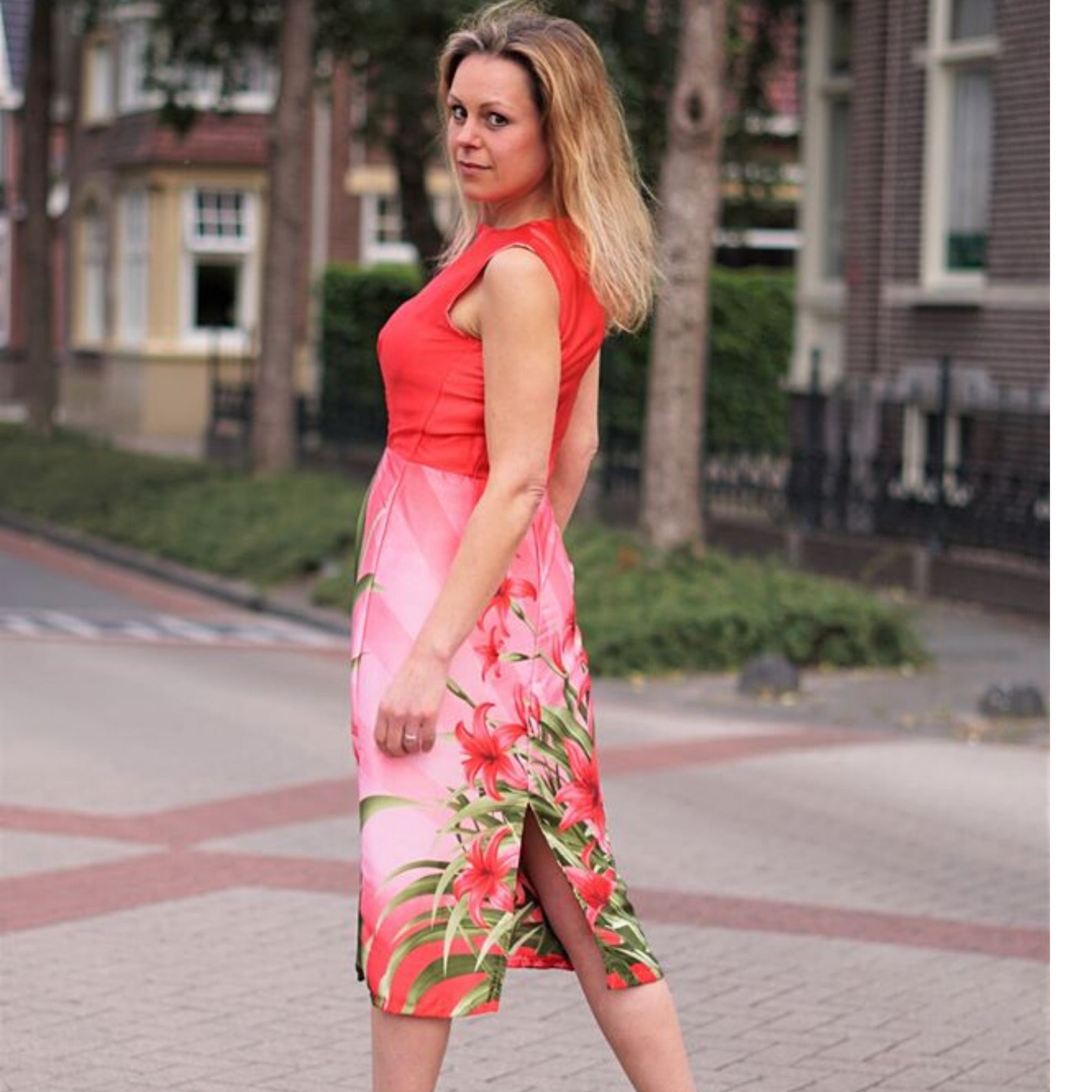 Sari Sheath Dress PDF Sewing Pattern | Sheath Dress | Ruffle Frill Tier ...