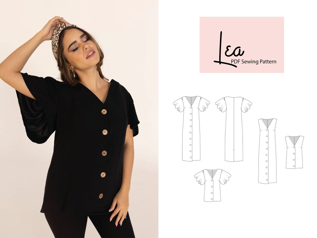Lea Dress & Top PDF Sewing Pattern - Etsy
