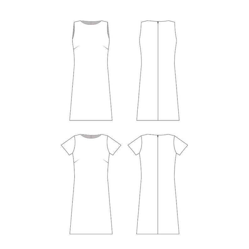 Simple Shift Dress PDF Sewing Pattern - Etsy