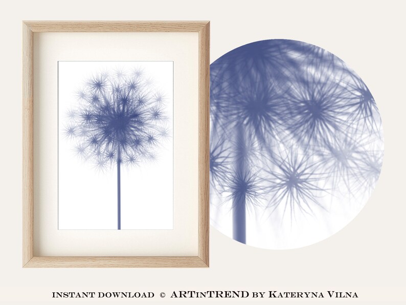 Dandelion Prints Modern Wall Art Set of 3 Downloadable Prints - Etsy