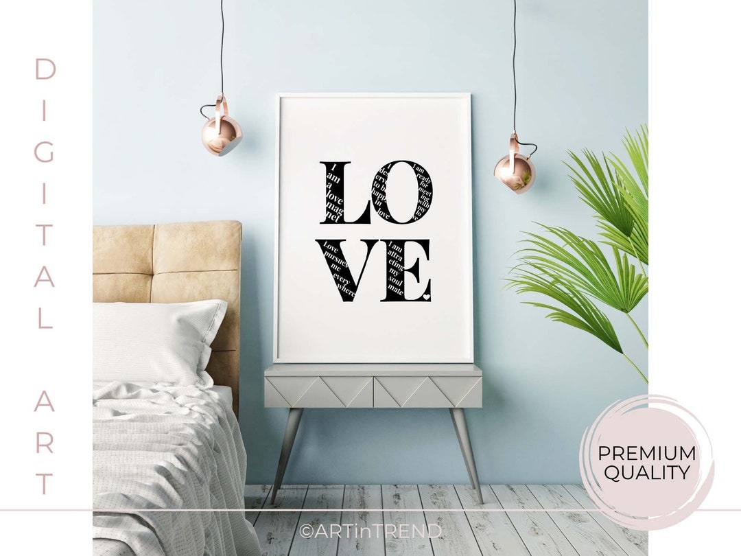 Love Printable Poster for Visualization | Love Magnet Stylish Printable ...