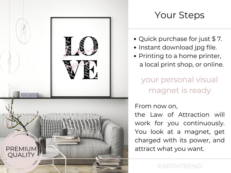I Am Open to Love Downloadable Poster for Visualization Love Magnet ...