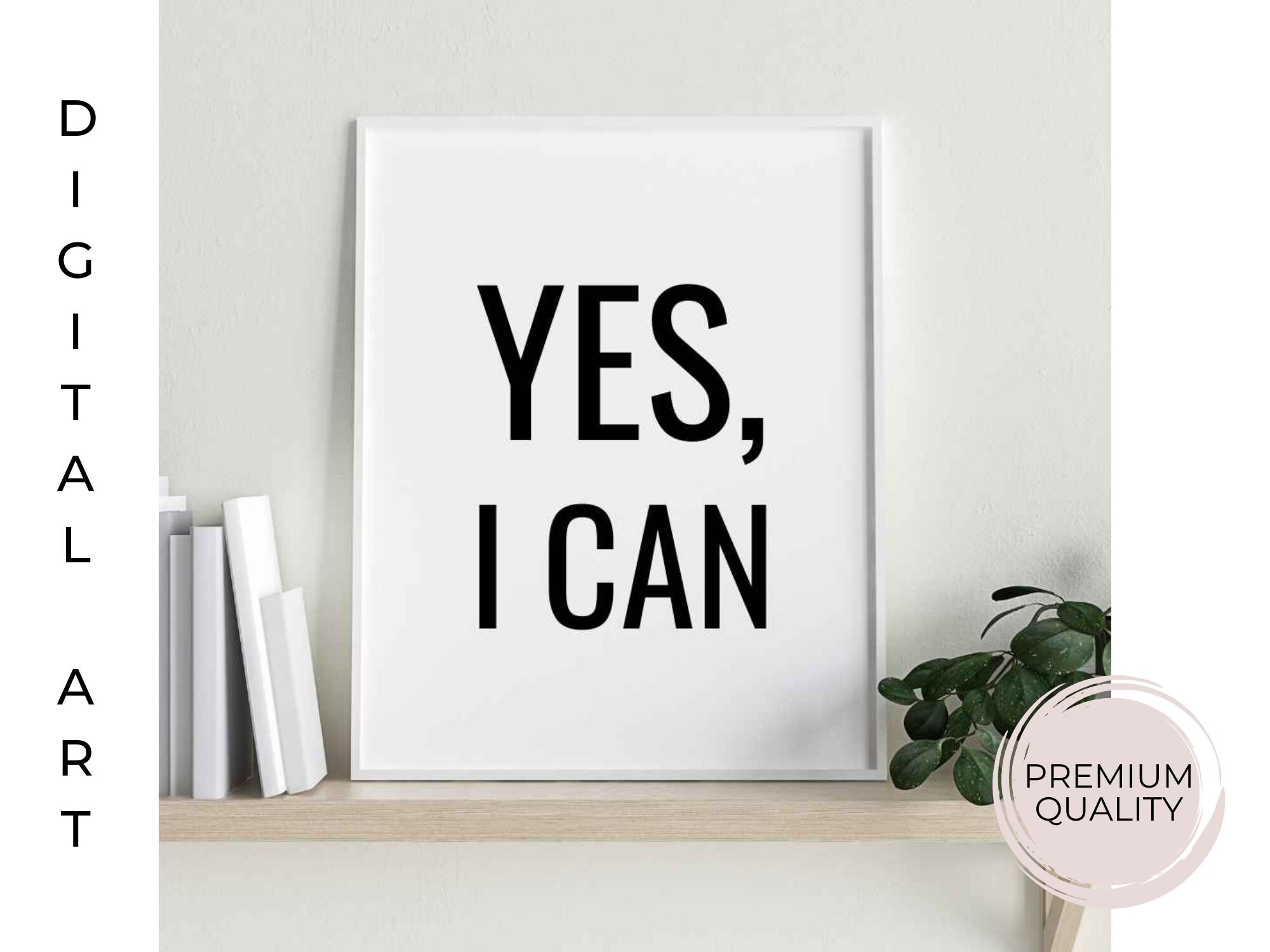 Yes I Can Printable Art Motivational Quote Positive Quotes for Fitness ...