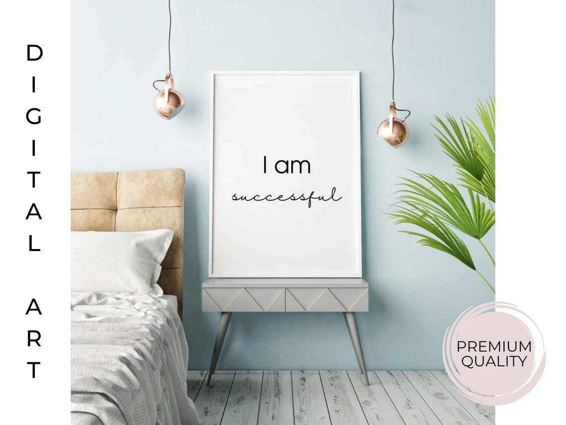 Printable Poster With Words I Am Successful Motivational - Etsy