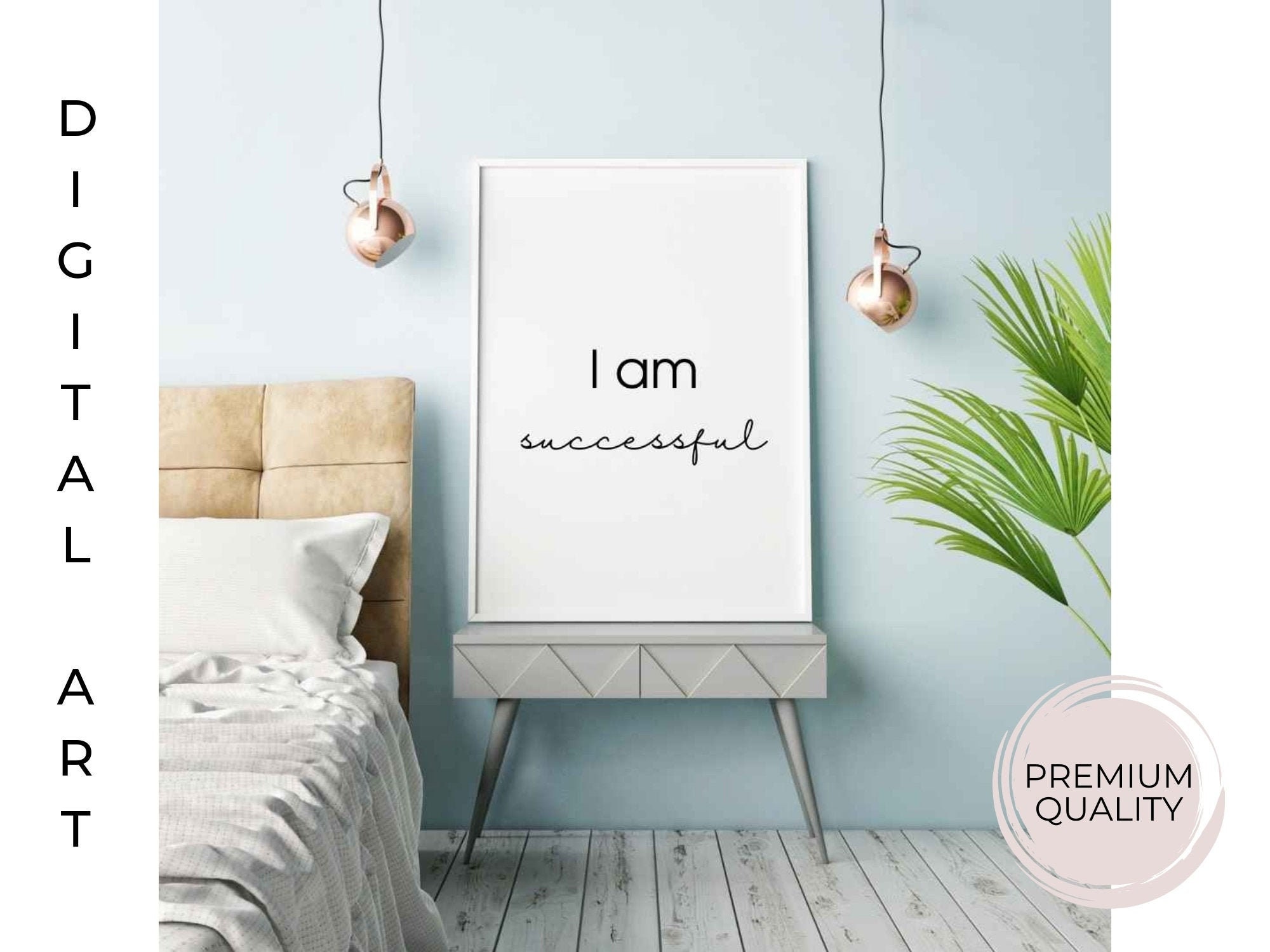 Printable Poster With Words I Am Successful | Motivational Quotes for ...