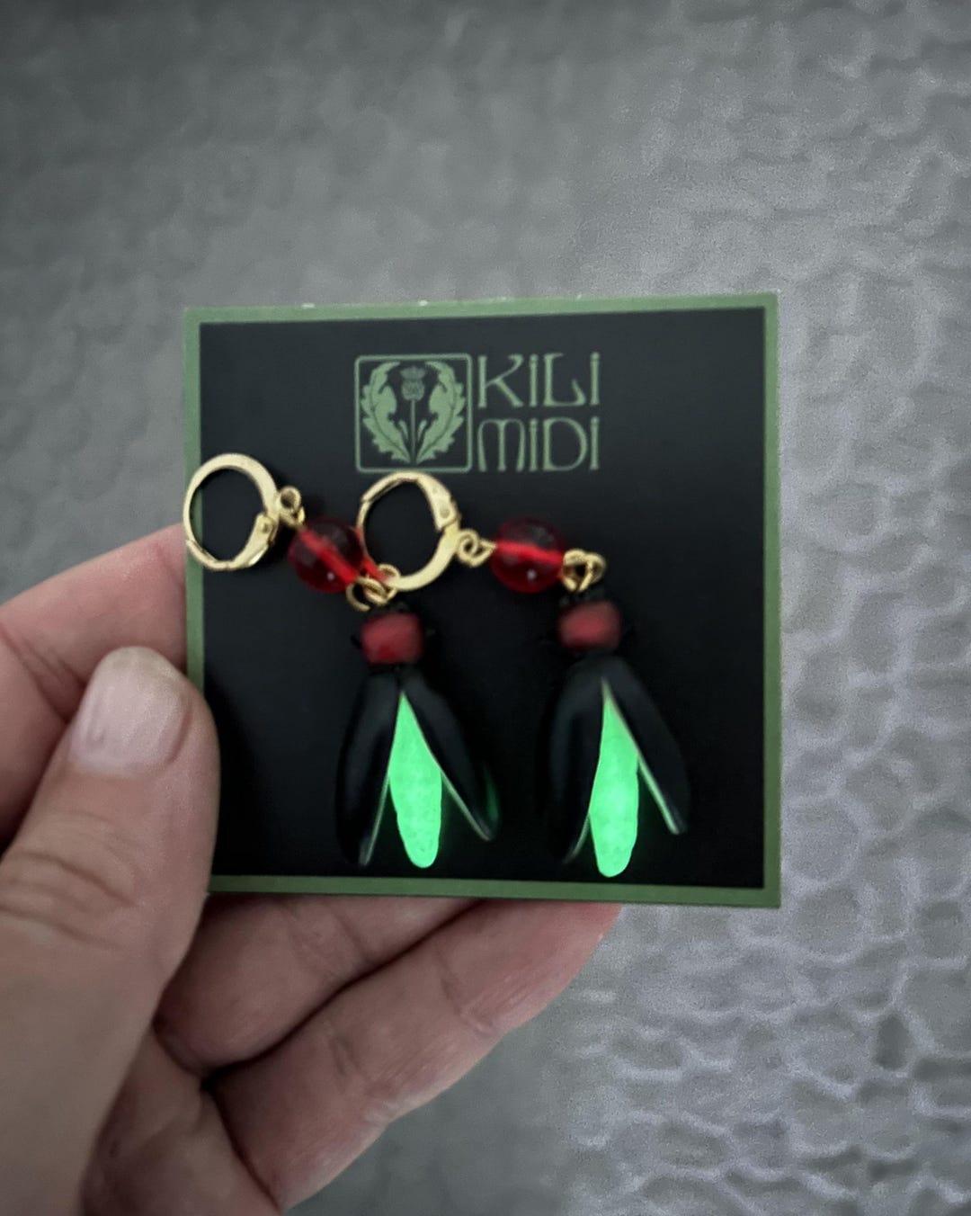 Glow-in-the-dark Firefly Earrings: Handmade Polymer Clay Insect Jewelry ...