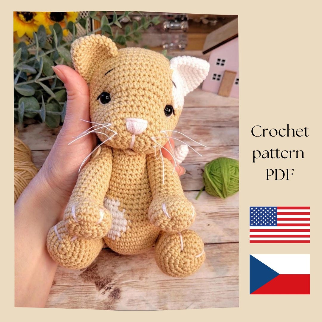 Crochet Cat Amigurumi Pattern: Easy Kitten Tutorial (PDF) - Etsy