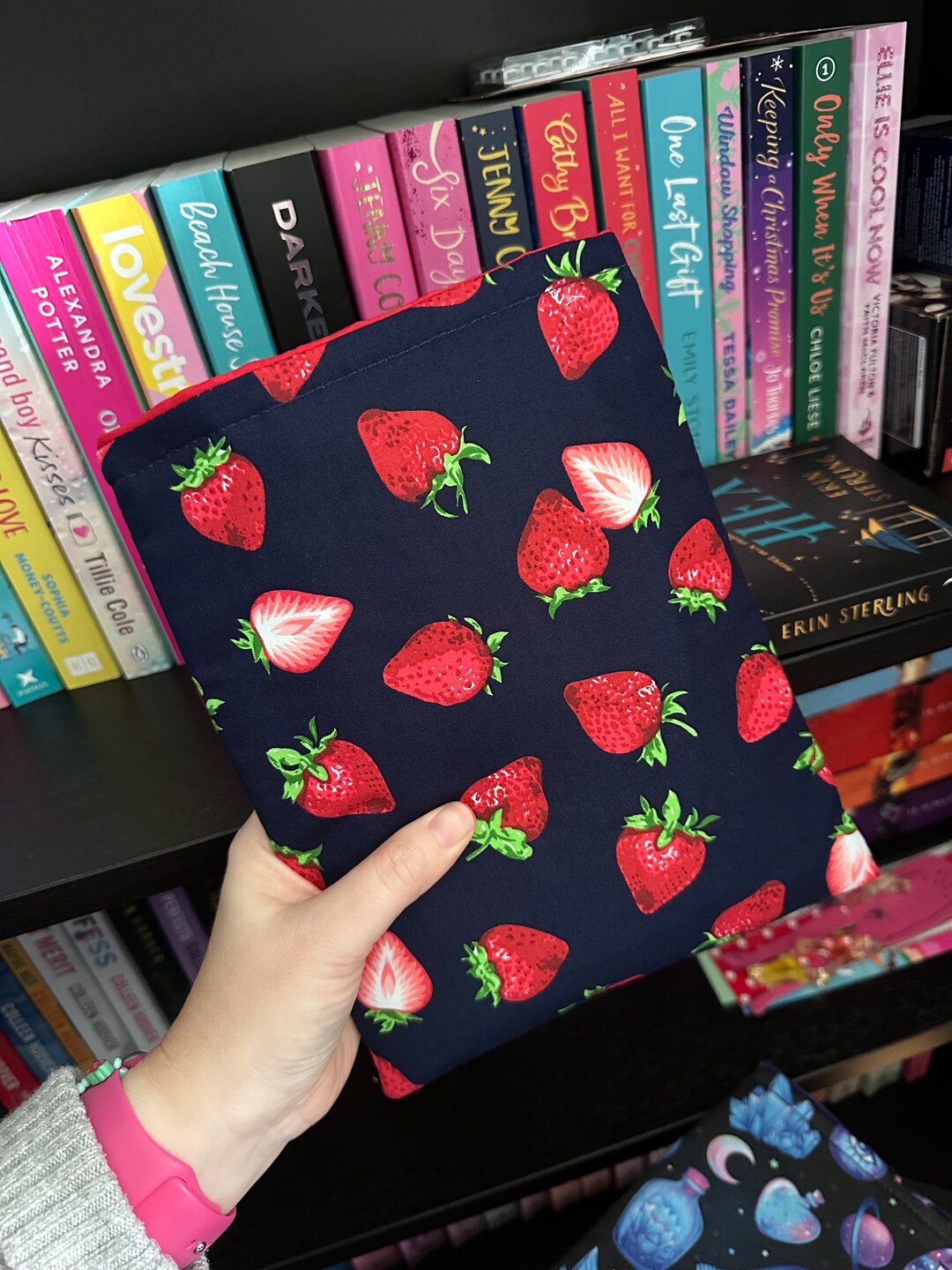 Strawberry Book Sleevebook Wormreading Merchbookish Gifthandmade UK ...