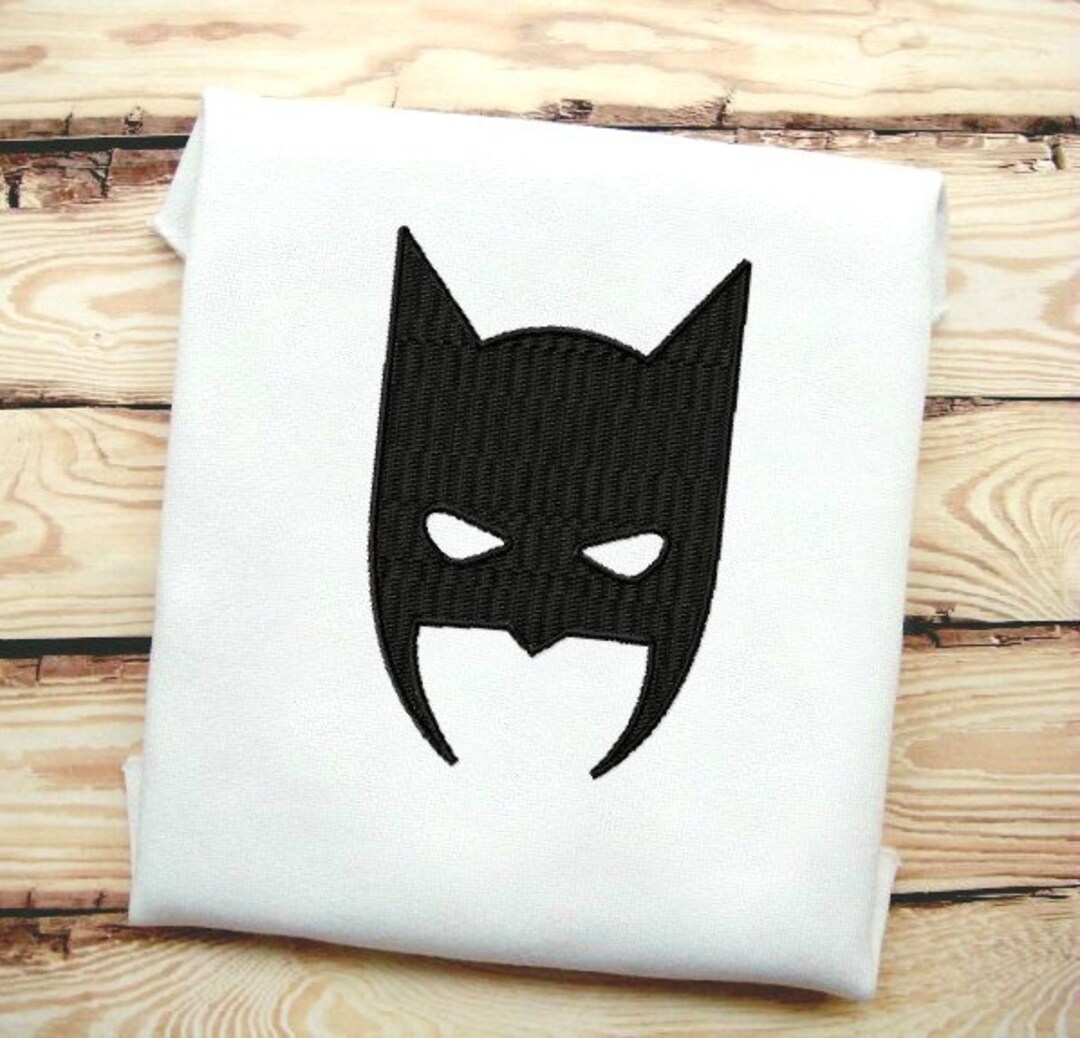 Bat Mask Silhouette Fill Stitch Embroidery Design File in 9 Formats ...