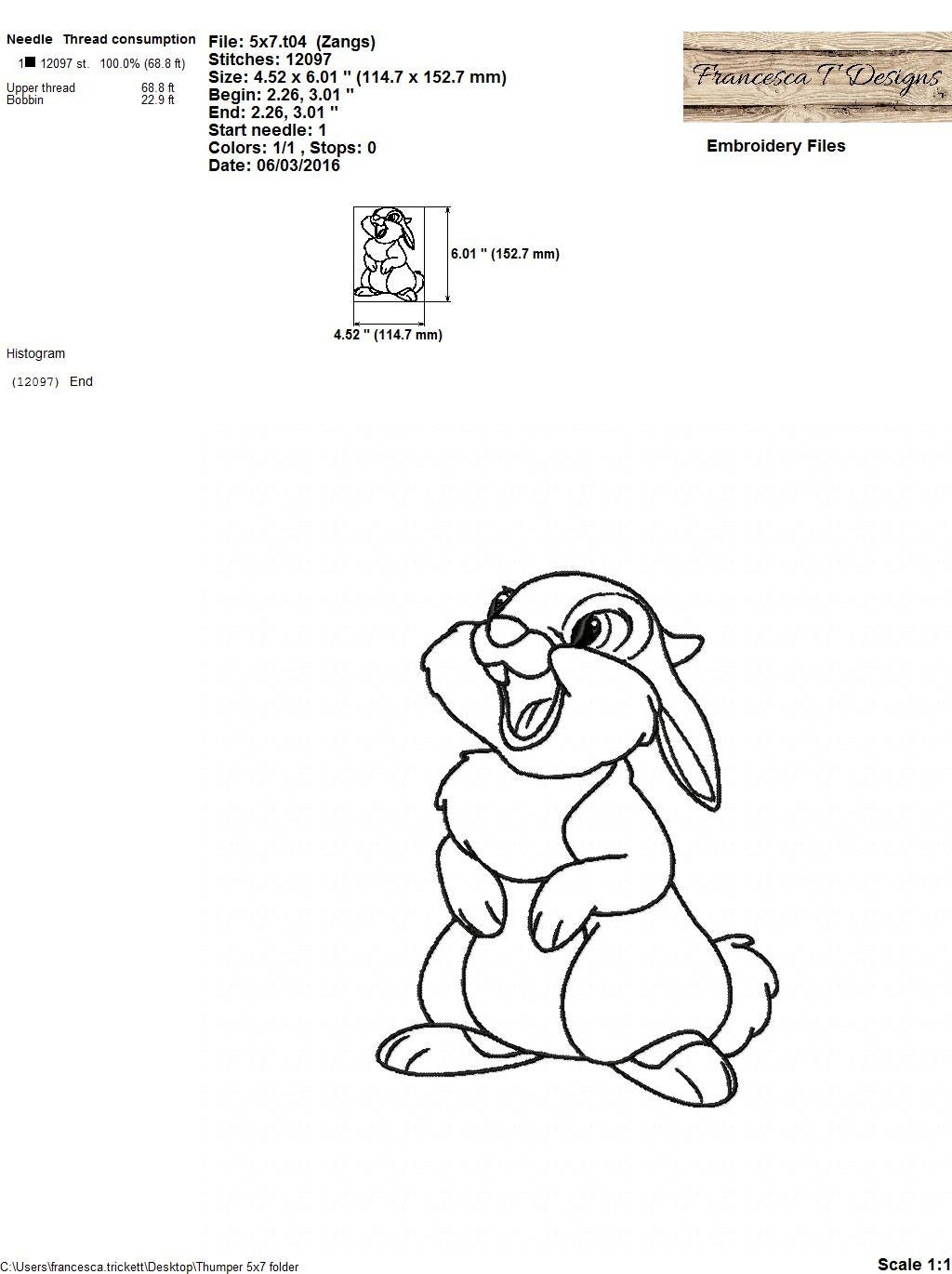 3 Designs & 2 Sizes Included Bambi Fill Stitch Embroidery | Etsy