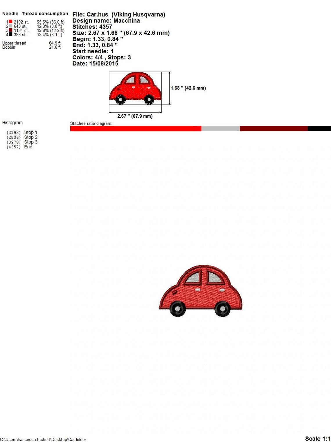 3 Designs Included Car Tractor Digger Fill Stitch Embroidery | Etsy