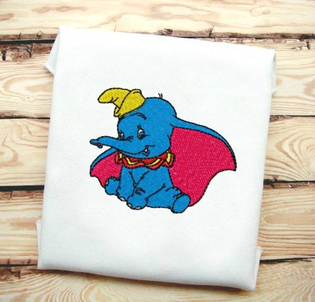 Dumbo Style Fill Stitch Embroidery Design File in 9 Formats ...