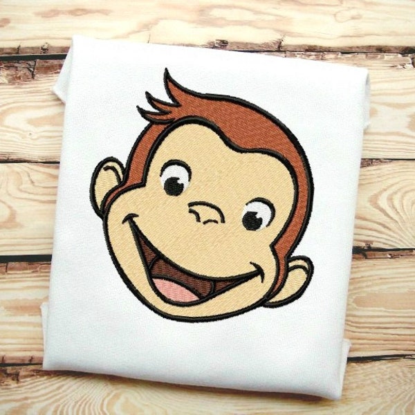 Curious George Embroidery Design - Etsy