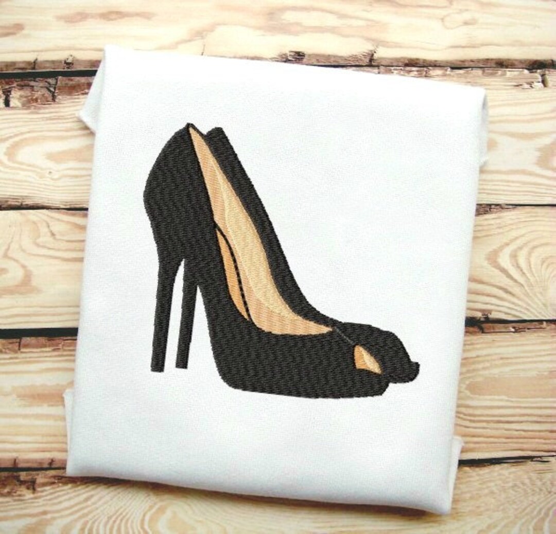 Heels Fill Stitch Embroidery Design File in 9 Formats **** Instant ...