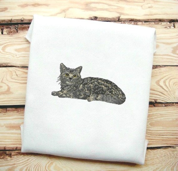 Cat Fill Stitch Embroidery Design File in 9 Formats | Etsy