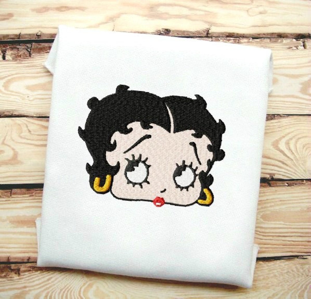 Betty Boop Style Fill Stitch Embroidery Design File in 9 Formats ...
